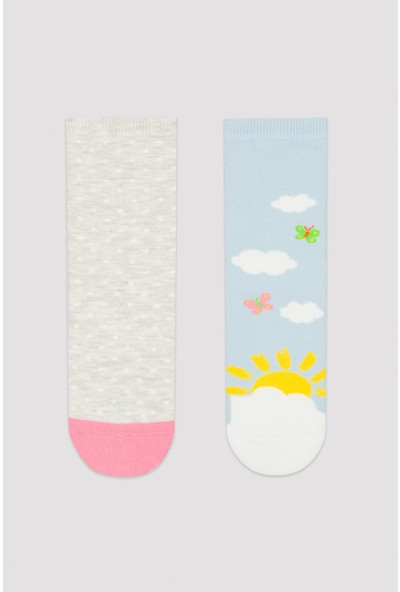 Penti Kız Çocuk Cloudy 2li Soket Çorap Penti Kız Çocuk Cloudy 2li Soket Çorap