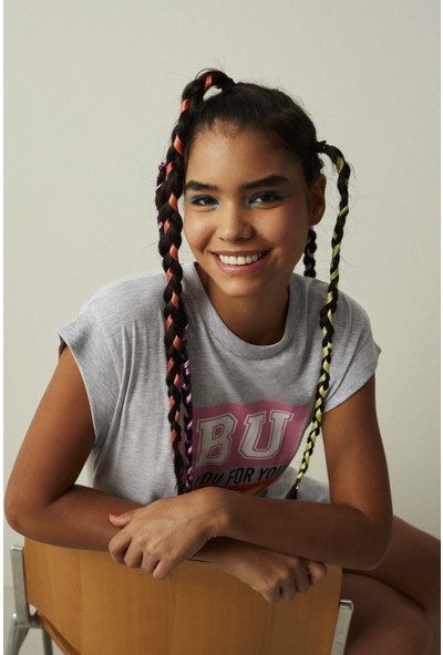 Penti Açık Gri Melanj BU4U Trendy Elbise Penti Açık Gri Melanj BU4U Trendy Elbise