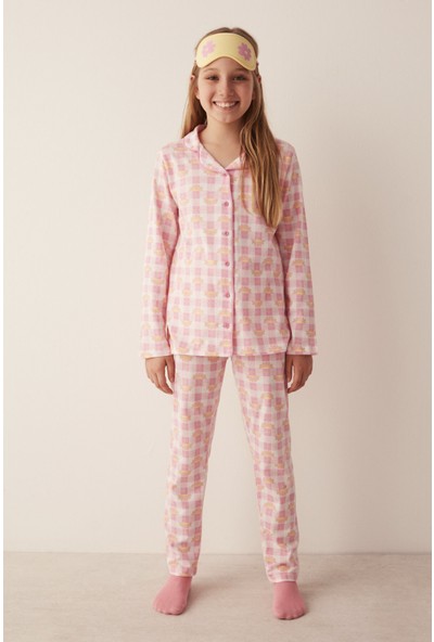 Penti Kız Çocuk Pink Daisy 2li Gömlek Set