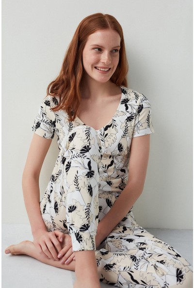 Penti Ekru Fleur Pantolon