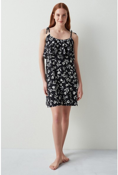 Penti Siyah Dark Fleur Elbise