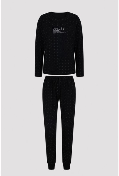 Penti Siyah Beauty Pantolon Pijama Takımı