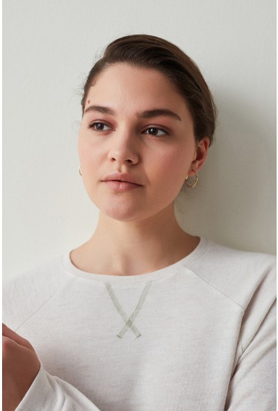 Penti Bej Melanj Creamy Sweatshirt