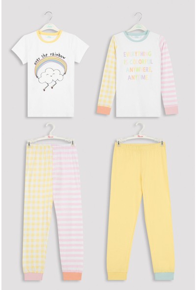 Penti Kız Çocuk Colorful 4lü Pijama Takımı Penti Kız Çocuk Colorful 4lü Pijama Takımı