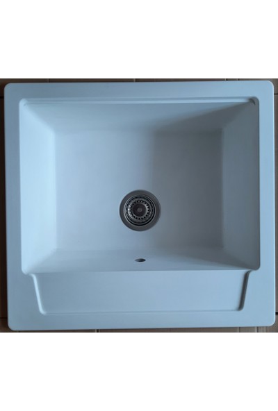 Pares Nokta Elegance Granit Evye Beyaz Tek Gözlü Mutfak Evyesi 55 x 50 cm Pares Nokta Elegance Granit Evye Beyaz Tek Gözlü Mutfak Evyesi 55 x 50 cm