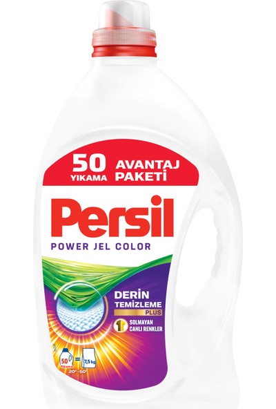 Persil Jel Sıvı Çamaşır Deterjanı Renkli 50 Yıkama Persil Jel Sıvı Çamaşır Deterjanı Renkli 50 Yıkama