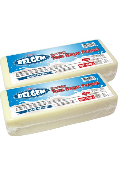 Belgem Taze Kaşar Peynir 1 kg x 2