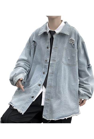 Qualife Erkek Denim Gömlek Ceket Qualife Erkek Denim Gömlek Ceket