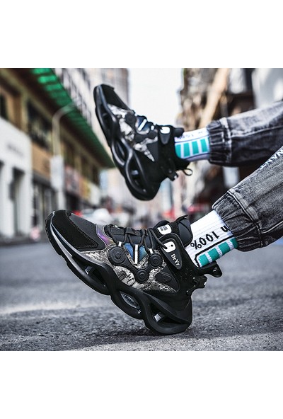 KIN Siyah Erkek Sports Hava Yastık Basketbol Ayakkabıları (Yurt Dışından)