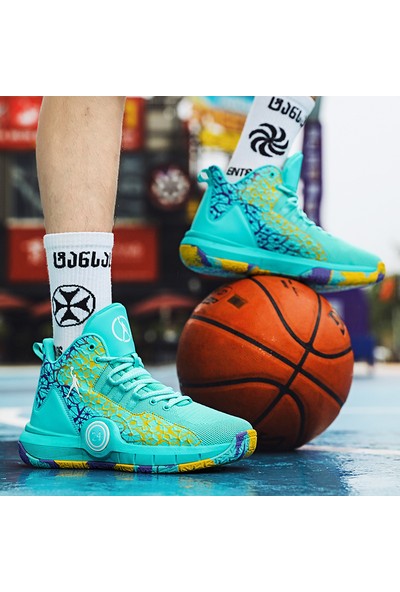 KIN Yeşil Erkek Sports Yastıklama Basketbol Ayakkabıları (Yurt Dışından)