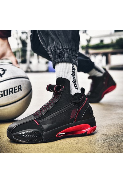 KIN Siyah Kırmızı Erkek Sports Yastıklama Basketbol Ayakkabıları (Yurt Dışından) KIN Siyah Kırmızı Erkek Sports Yastıklama Basketbol Ayakkabıları (Yurt Dışından)