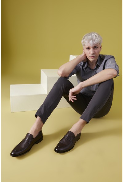 Ziya Ziya, Erkek Hakiki Deri Ayakkabı 111415 587048 Kahve