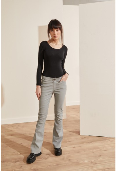 Kadın Pantalon Gri FW-5177