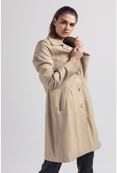 Deriderim Kadın Kaban Bej FW-4220B Deriderim Kadın Kaban Bej FW-4220B