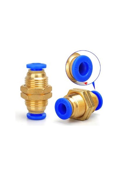 Skyce Pnömatik Perde Geçişli Nipel 4 mm Skyce Pnömatik Perde Geçişli Nipel 4 mm