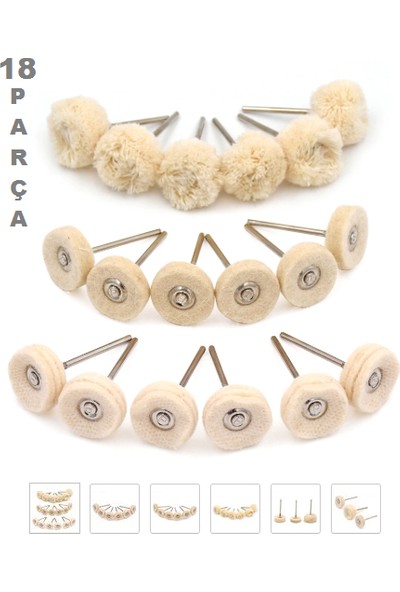 Nipower GV1018 Gravür Temizleme ve Polisaj Fırça Seti 18 Parça