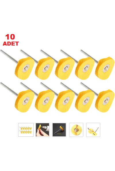 Nipower GV4010 Gravür Temizleme ve Cila Bezi Seti Sarı 10 Parça Nipower GV4010 Gravür Temizleme ve Cila Bezi Seti Sarı 10 Parça