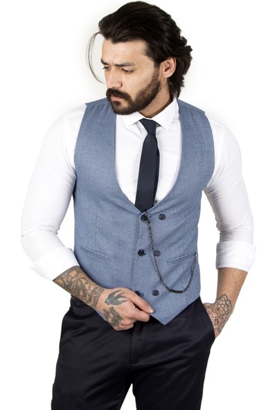 Deepsea Desenli Slim Fit Cepken Yelek 2200008 Deepsea Desenli Slim Fit Cepken Yelek 2200008