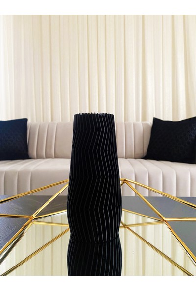 Emr Zetkil Siyah Vazo - Dekoratif Vazo - Doğa Dostu Biyoplastik Emr Zetkil Siyah Vazo - Dekoratif Vazo - Doğa Dostu Biyoplastik