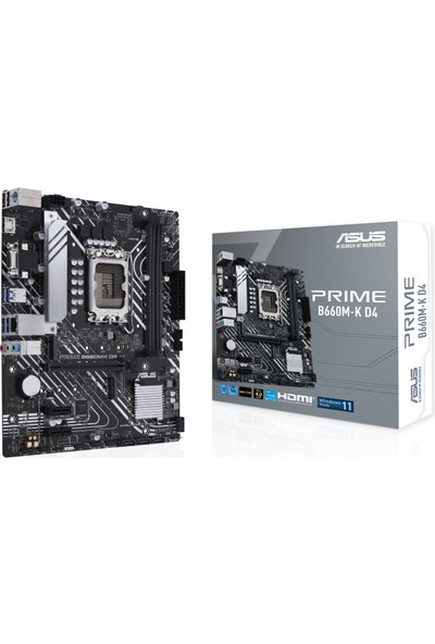 Asus Prime B660M-K D4 B660 5333 Mhz DDR4 LGA1700 Matx Anakart Asus Prime B660M-K D4 B660 5333 Mhz DDR4 LGA1700 Matx Anakart