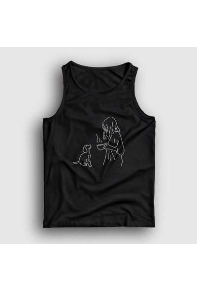 Presmono Unisex Siyah Dog And Coffee Köpek Atlet Presmono Unisex Siyah Dog And Coffee Köpek Atlet