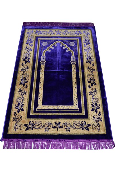 Haziran Lüks Kadife Namaz Seccadesi - Mor
