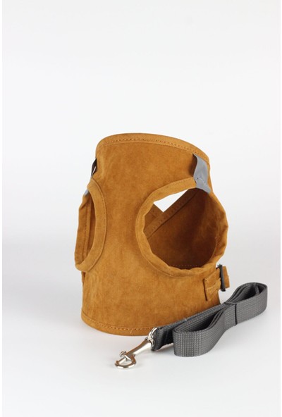 Petköy Kedi Göğüs Tasma Seti Yumuşak Süet Kumaş Mint Renk