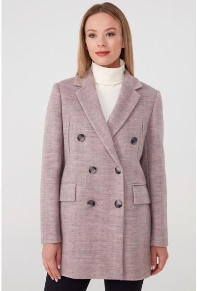 Selen Giyim Kruvaze Fleto Cepli Balıksırtı Kaban Selen Giyim Kruvaze Fleto Cepli Balıksırtı Kaban