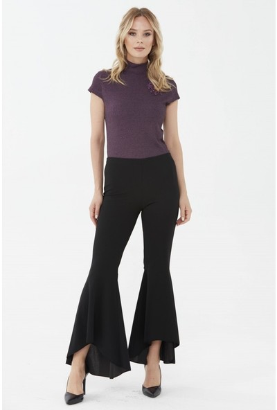 Selen Giyim Paçası Volanlı İspanyol Paça Pantolon Selen Giyim Paçası Volanlı İspanyol Paça Pantolon