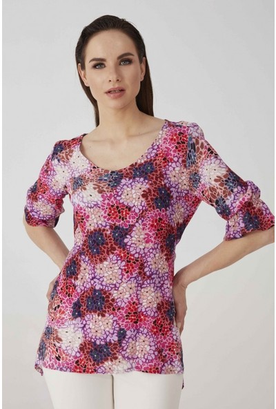 Selen Giyim Yanı Dökümlü Kemerli Emp Bluz Selen Giyim Yanı Dökümlü Kemerli Emp Bluz