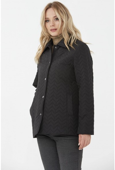 Selen Giyim Şömiziye Yaka Kuptan Cep Kapitone Mont Selen Giyim Şömiziye Yaka Kuptan Cep Kapitone Mont