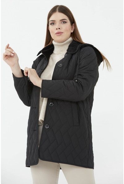 Selen Giyim Fleto Cep Velboalı Kapitone Mont Selen Giyim Fleto Cep Velboalı Kapitone Mont