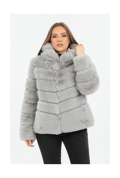 Redpoint Kapşonlu Suni Kürk Ceket