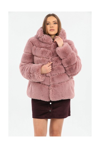 Redpoint Kapşonlu Suni Kürk Ceket