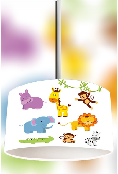 Adalı Dekor Çocuk Odası Avize Neşeli Hayvanlar