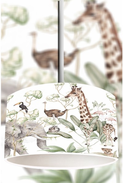 Adalı Dekor Çocuk Odası Avize Orman ve Hayvanlar