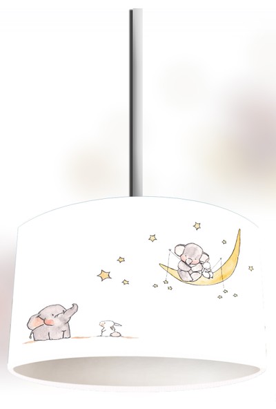 Adalı Dekor Çocuk Odası Avize Fil ve Tavşan