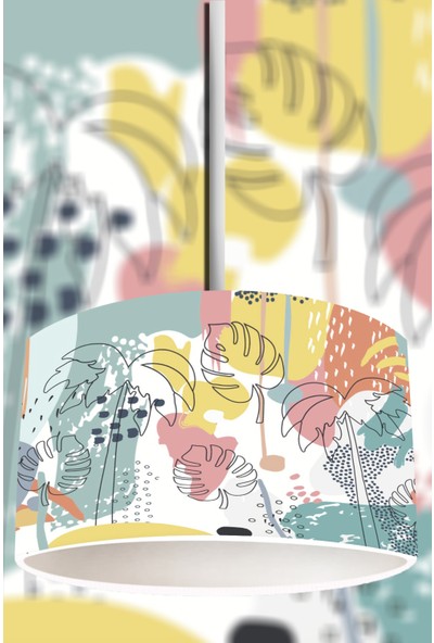 Adalı Dekor Çocuk Odası Avize Yaprak Desenli