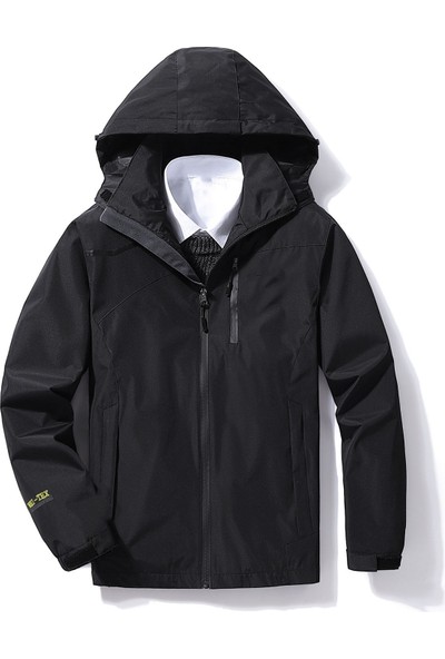 Farfi Su Geçirmez Erkek Günlük Ceket - Siyah (Yurt Dışından)