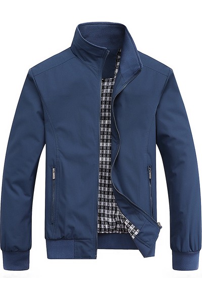 Farfi Bomber Erkek Günlük Ceket - Mavi (Yurt Dışından)