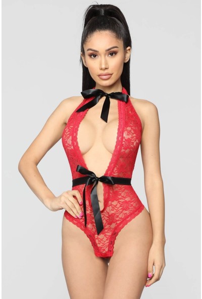 Moonlight Boyun ve Bel Kısmı Fiyonklu Babydoll 3209