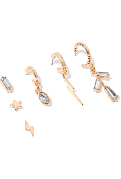 Mavi Kadın Altın Rengi Küpe Seti 1910255-71325