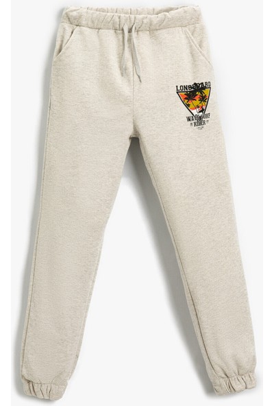 Koton Erkek Çocuk Baskılı Jogger Eşofman Altı Beli Bağcıklı