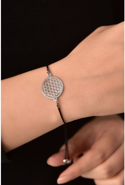 Papatya Silver 925 Ayar Gümüş Rodyum Kaplama Yaşam Çiçeği Kadın Bileklik Papatya Silver 925 Ayar Gümüş Rodyum Kaplama Yaşam Çiçeği Kadın Bileklik