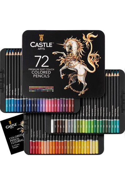 Castle Arts 72 Premium Yumuşak Dokulu Renkli Kalemler Castle Arts 72 Premium Yumuşak Dokulu Renkli Kalemler