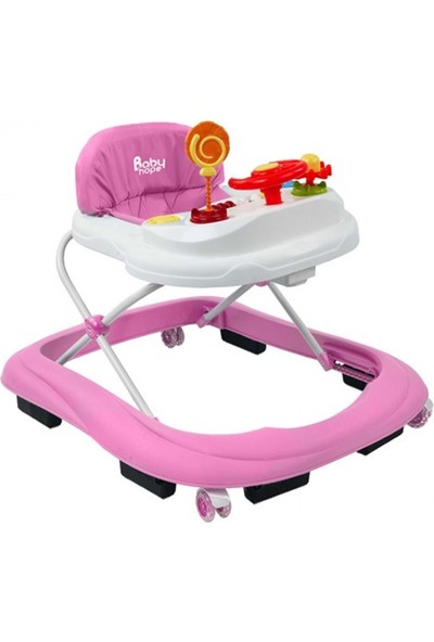 BabyHope 217 Oyuncaklı Yürüteç (Pembe Beyaz)