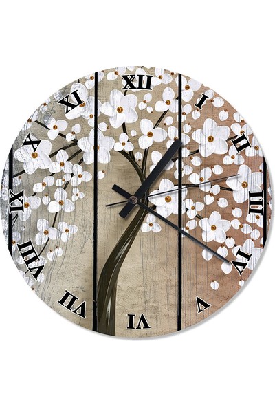 Tablomega Çiçek Açmış Ağaç Duvar Saati