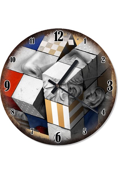 Tablomega Rubik Küp Tasarım Duvar Saati