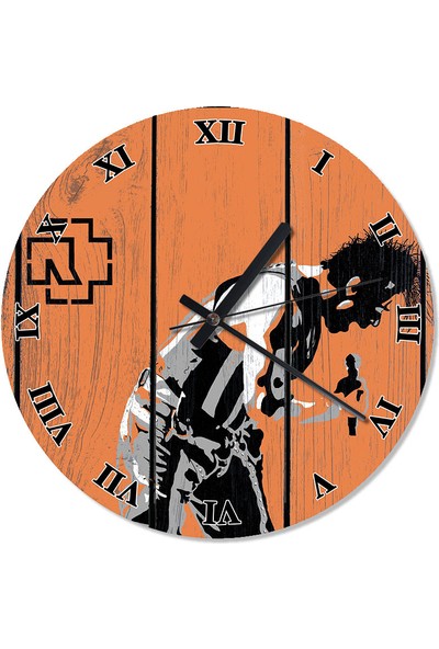 Tablomega Rammstein Tasarım Duvar Saati Tablomega Rammstein Tasarım Duvar Saati
