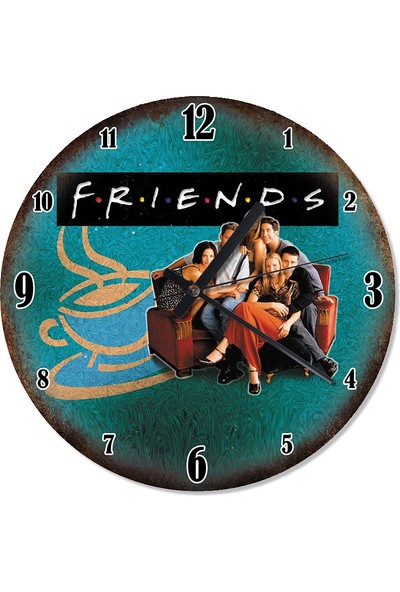 Tablomega Friends Dizisi Tasarım Duvar Saati